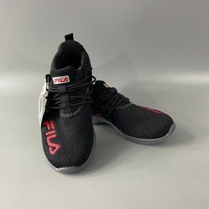 Fila | Shoes | New Fila Rn 9175 Athletic Running Shoes Black With Red ...